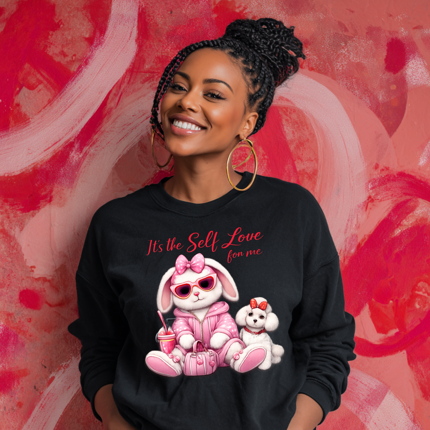 Bunny with Poodle Crew Neck – GLAMOUR GRAPHICS GALORE